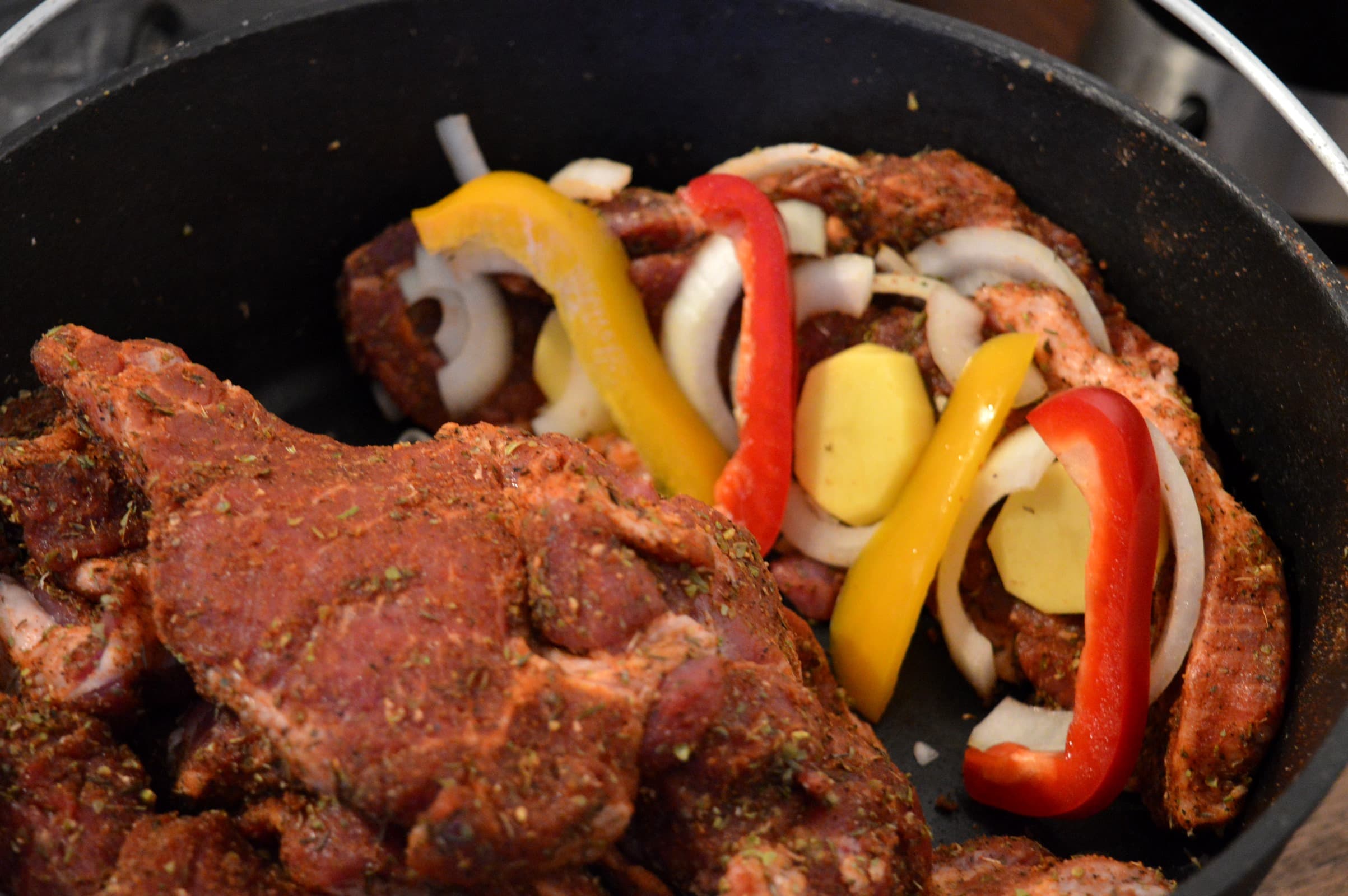 Dutch Oven Schichtfleisch